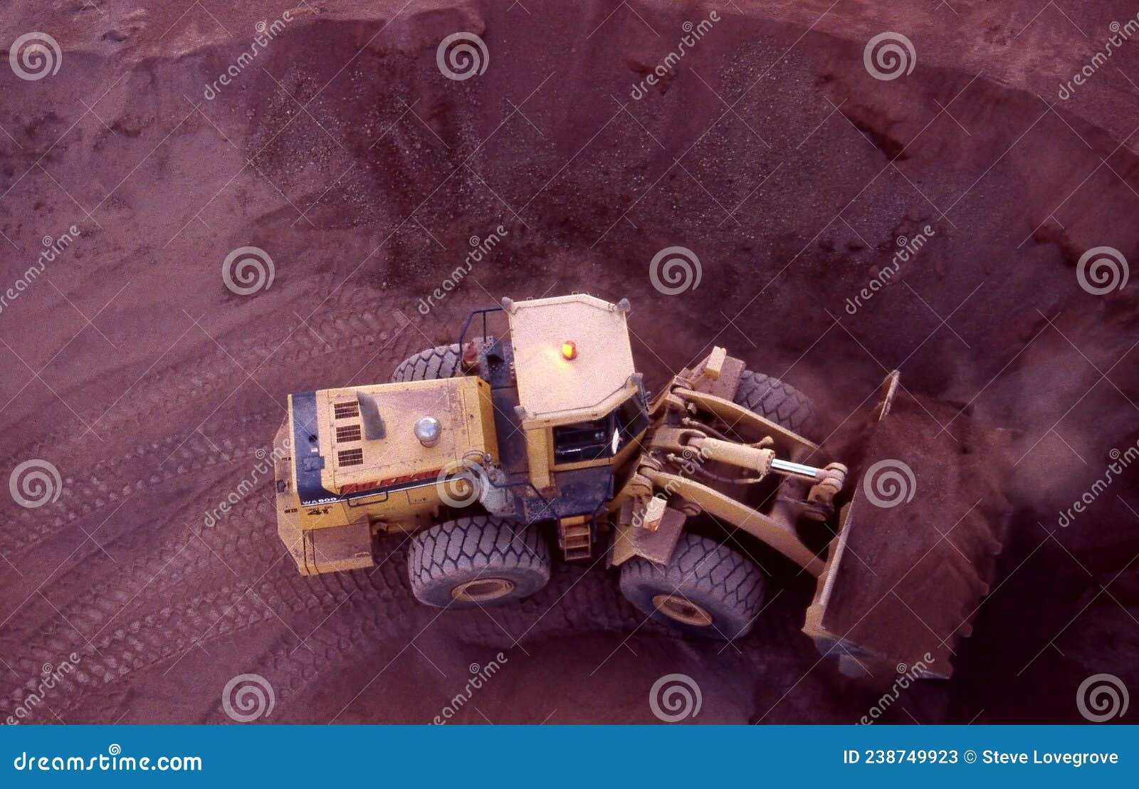 Front End Loader Working Gold Ore Stockpile Stock Image - Image of ...
