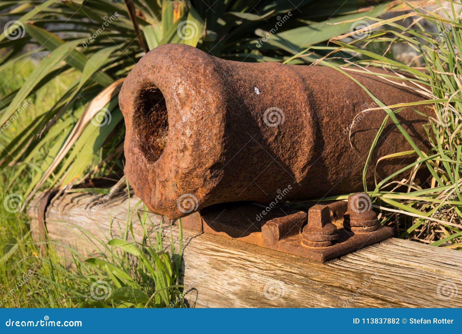 Front End of an Old Rusty Cannon Lying on the Floor Stock Photo - Image ...