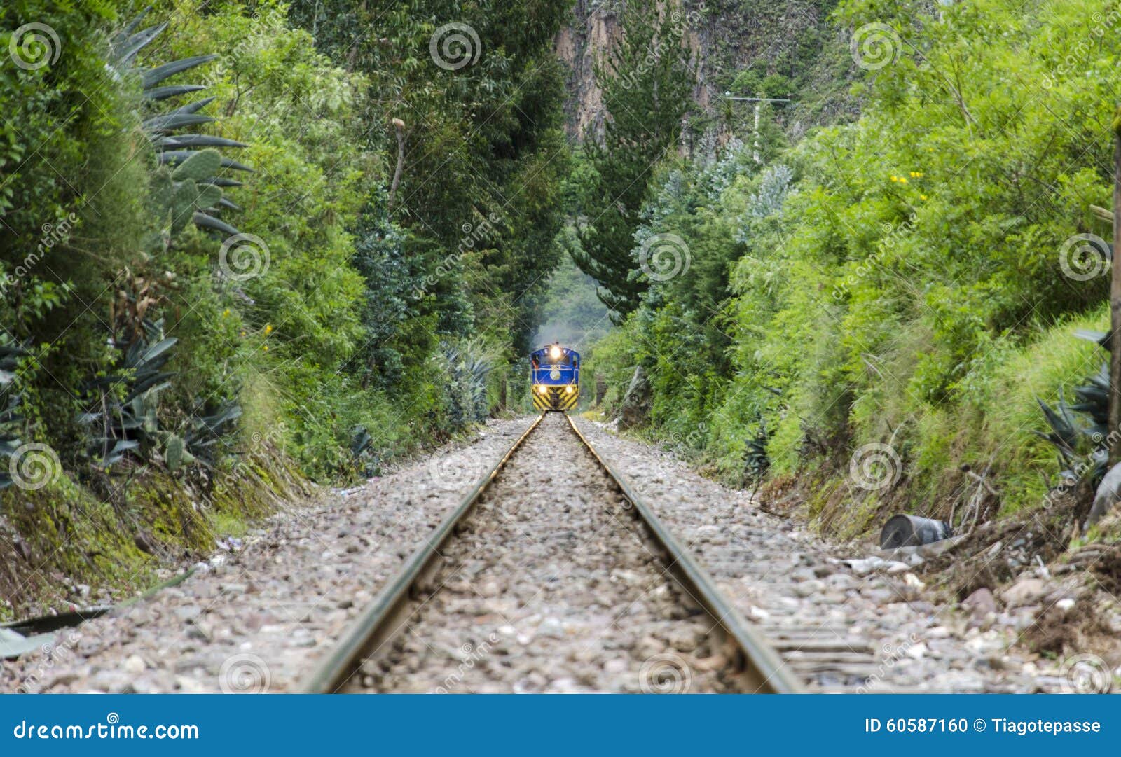 Front End of Train on Railroad Tracks Stock Photo - Image of ride ...