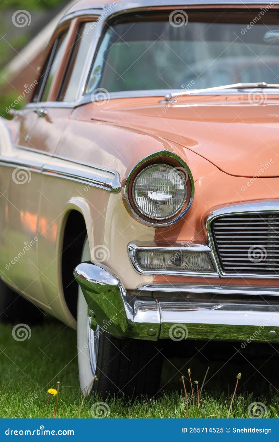 Front End View of Classic American Muscle Car Editorial Image - Image ...