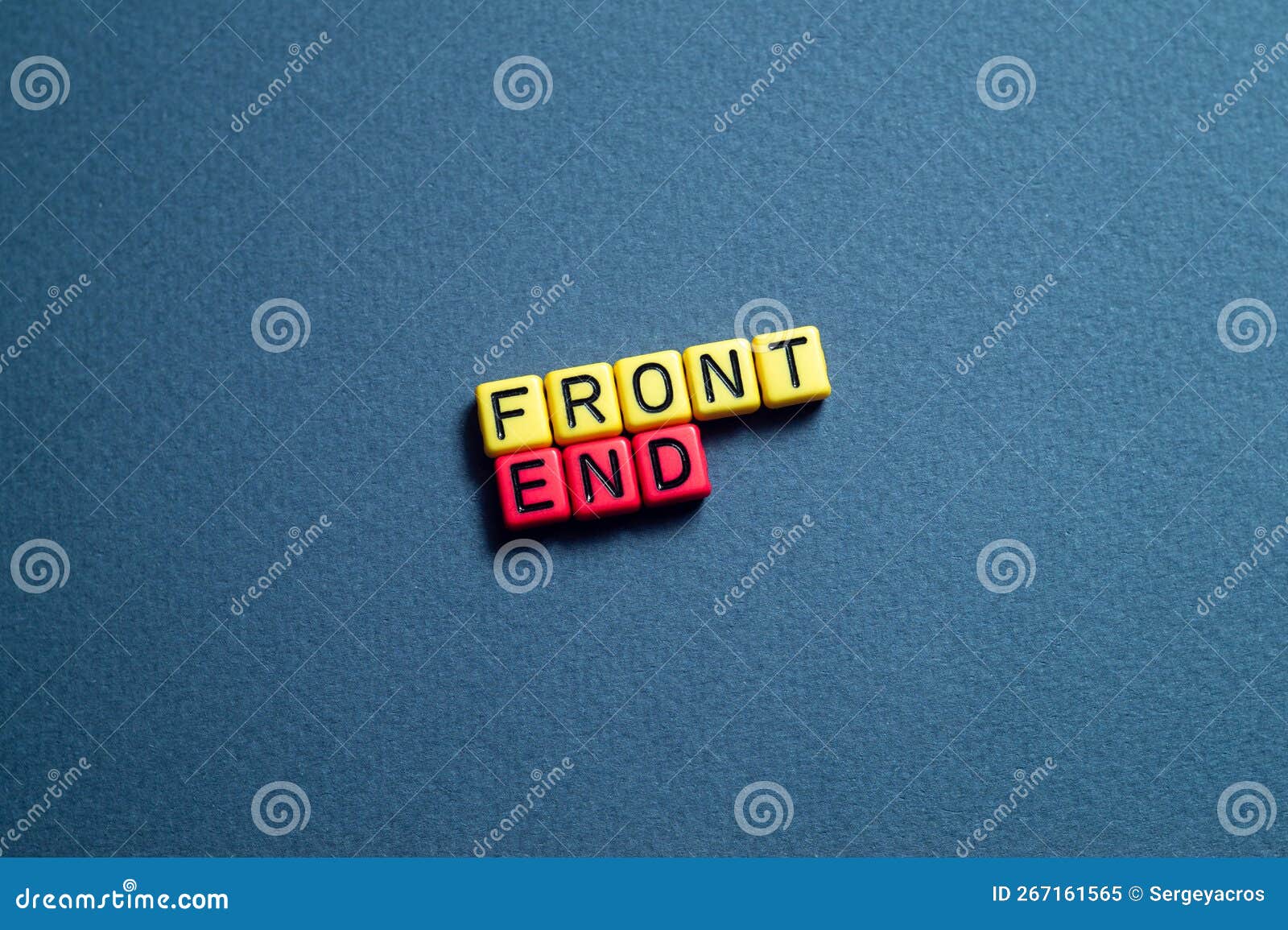 Front End - Word Concept on Cubes, Text Stock Image - Image of office ...