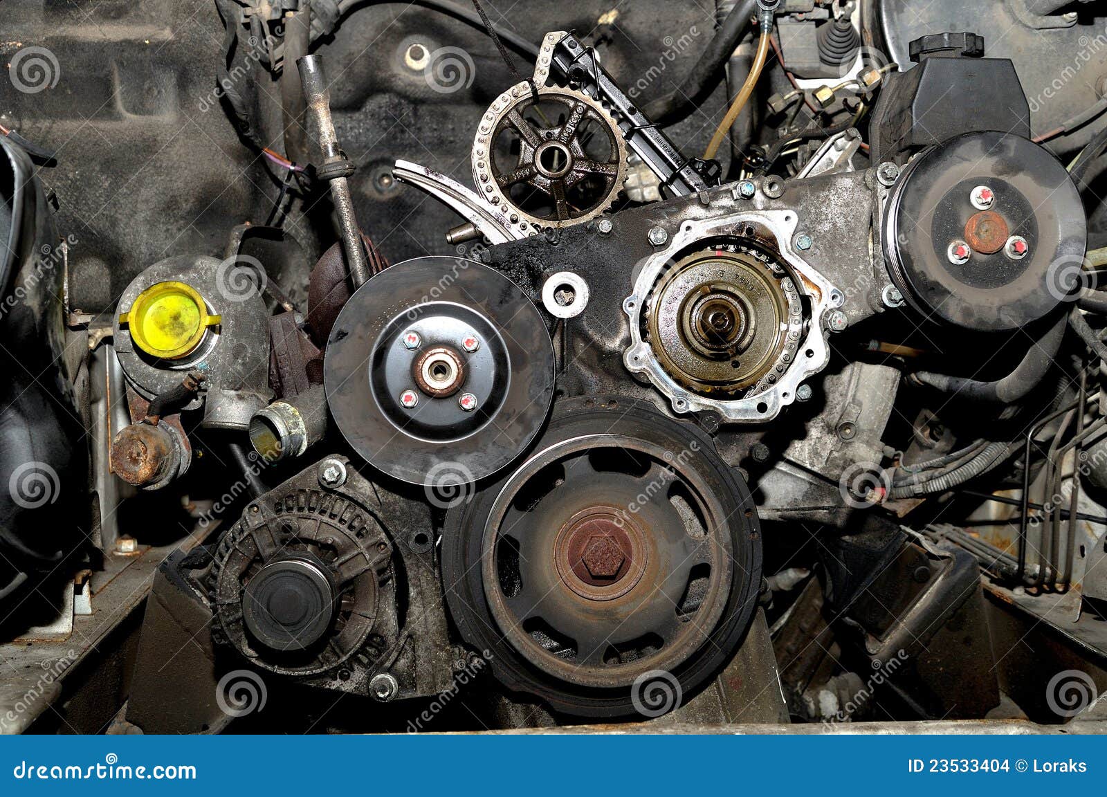 Front of an engine. stock photo. Image of equipment, fuel - 23533404