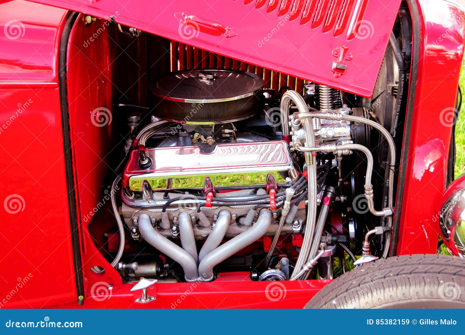 Front Engine of Horseless Carriage Stock Image - Image of light, lights ...
