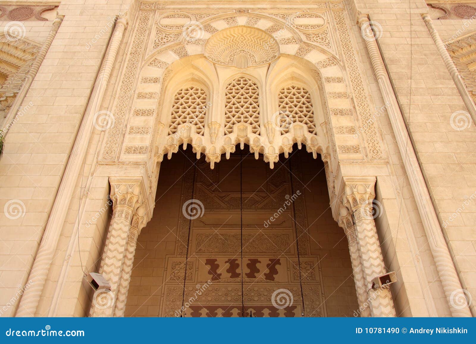 Front Entrance Arch Old Alexandria Mosque. Stock Photo - Image of ...