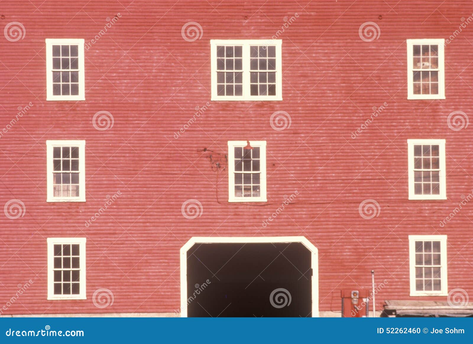 Front Entrance of Red Barn, VT Stock Photo - Image of america, color ...