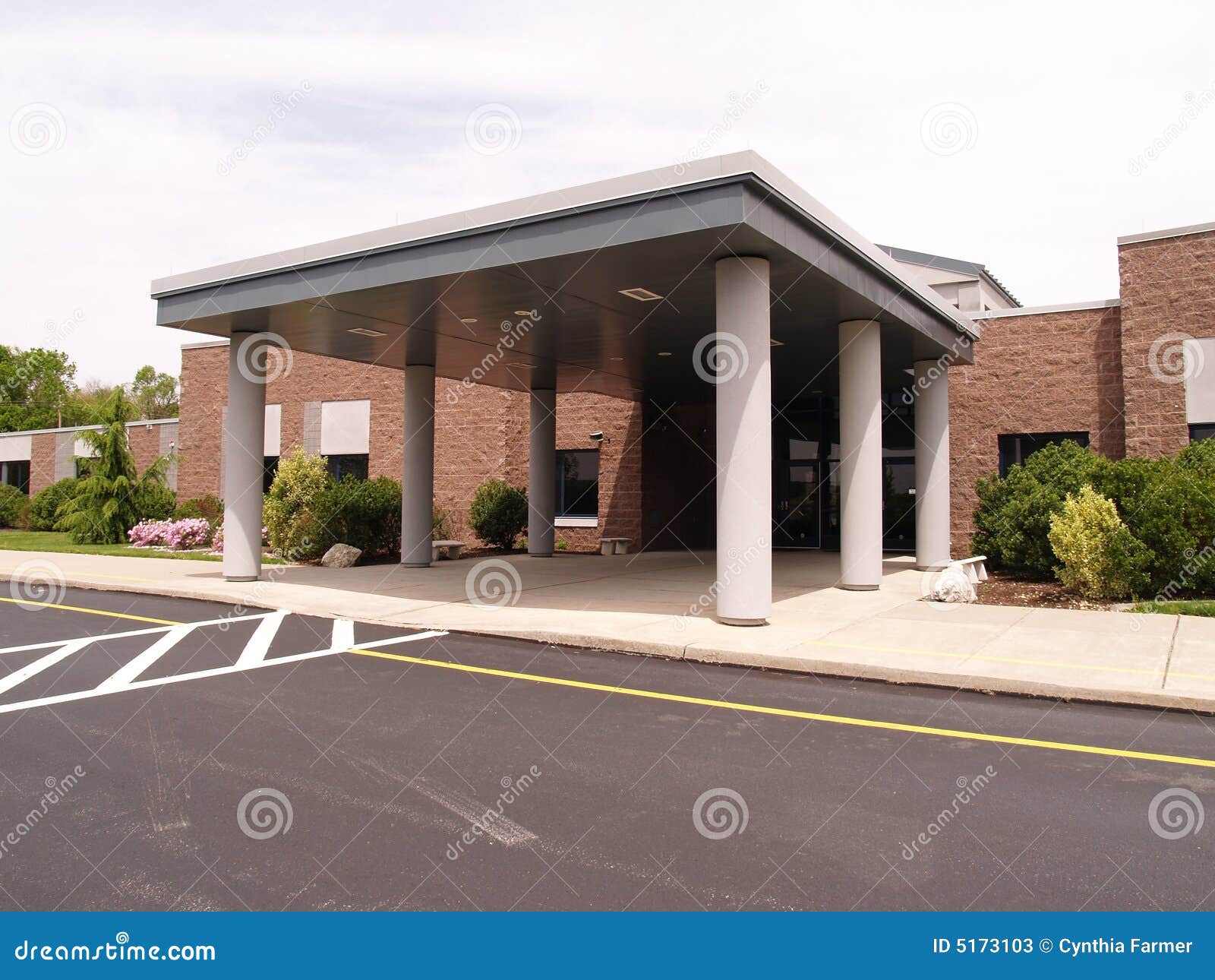 Front Entrance for a School Stock Image - Image of architecture ...