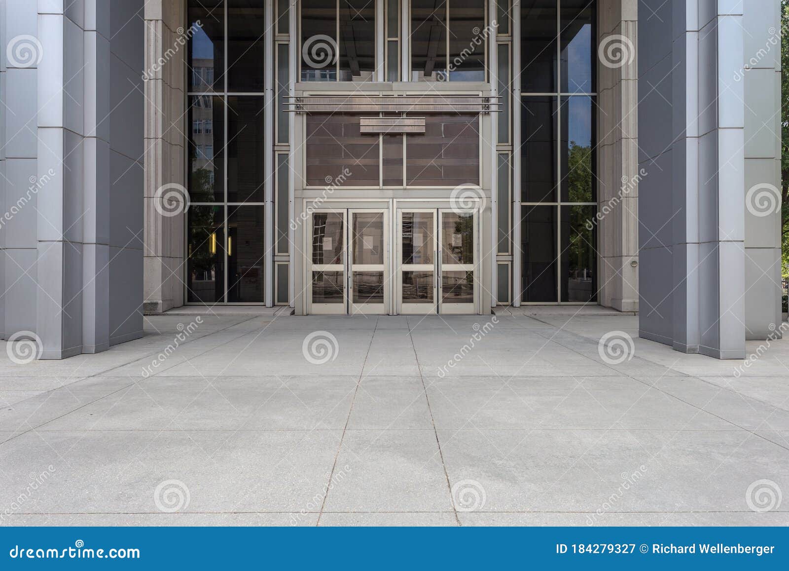 Front Entrance To a Generic Office Building with Modern Architecture ...
