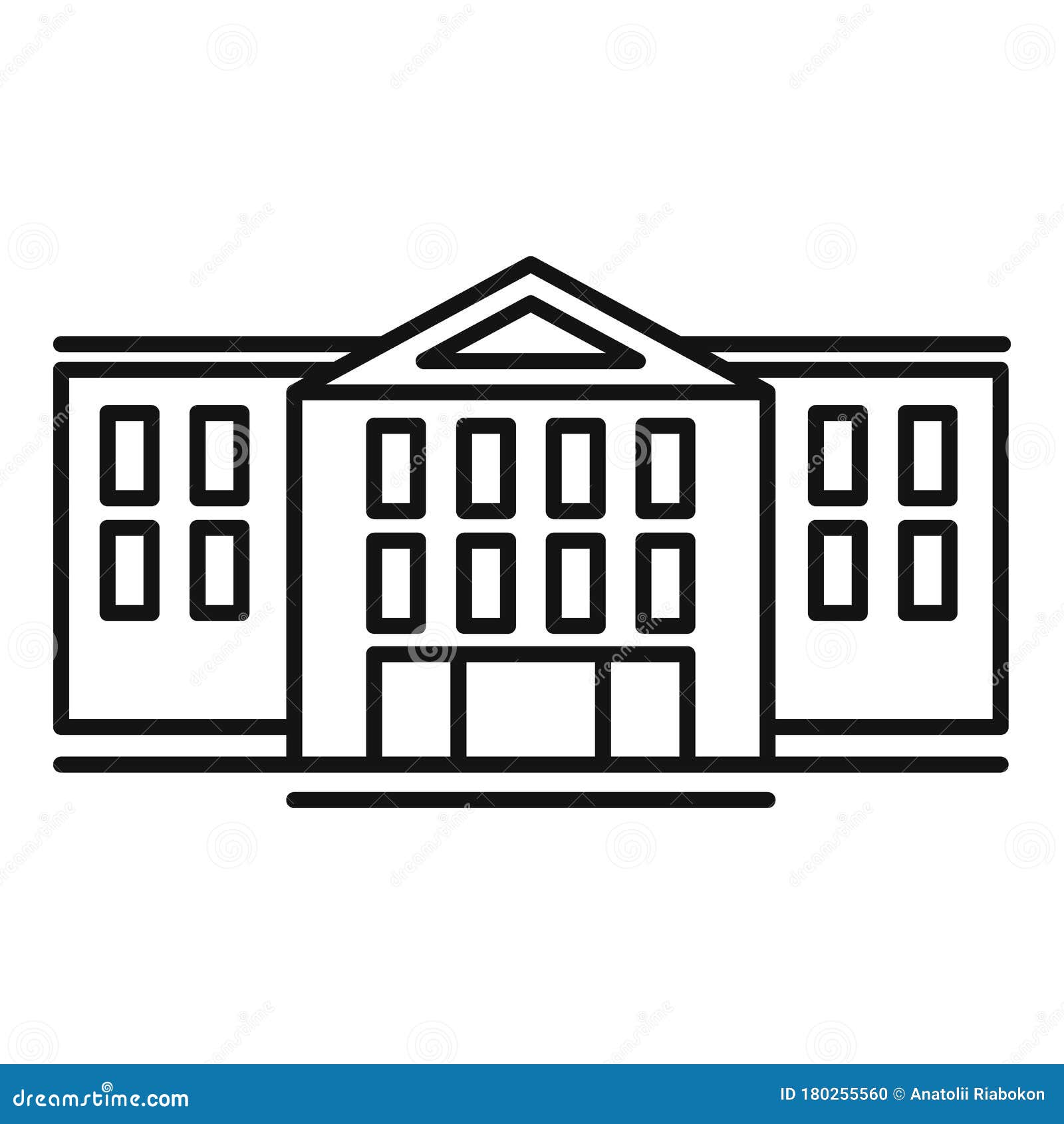 Front Exhibition Center Icon, Outline Style Stock Vector - Illustration ...