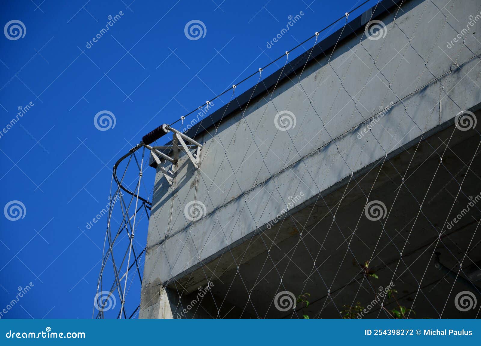In Front of the Facade with the Balconies is a Tensioned Cable Network ...