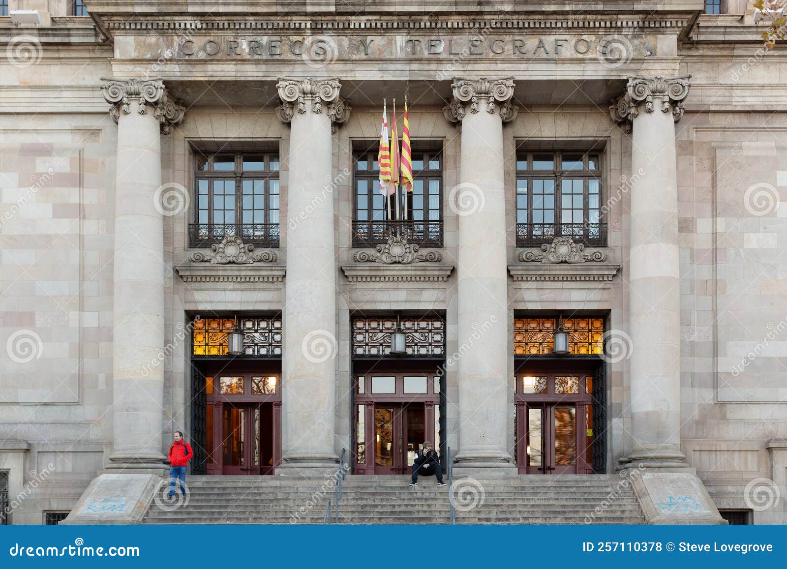 Front Facade of the Barcelona Central Post Office Editorial Stock Photo ...