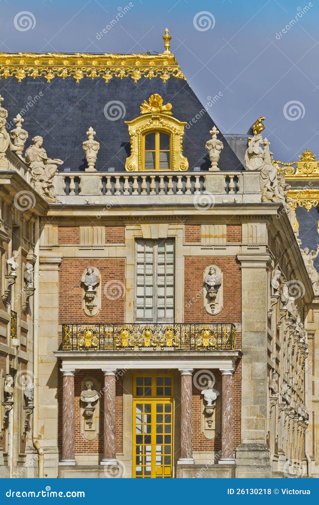 Front Facade of Famous Palace Versailles Stock Photo - Image of ...