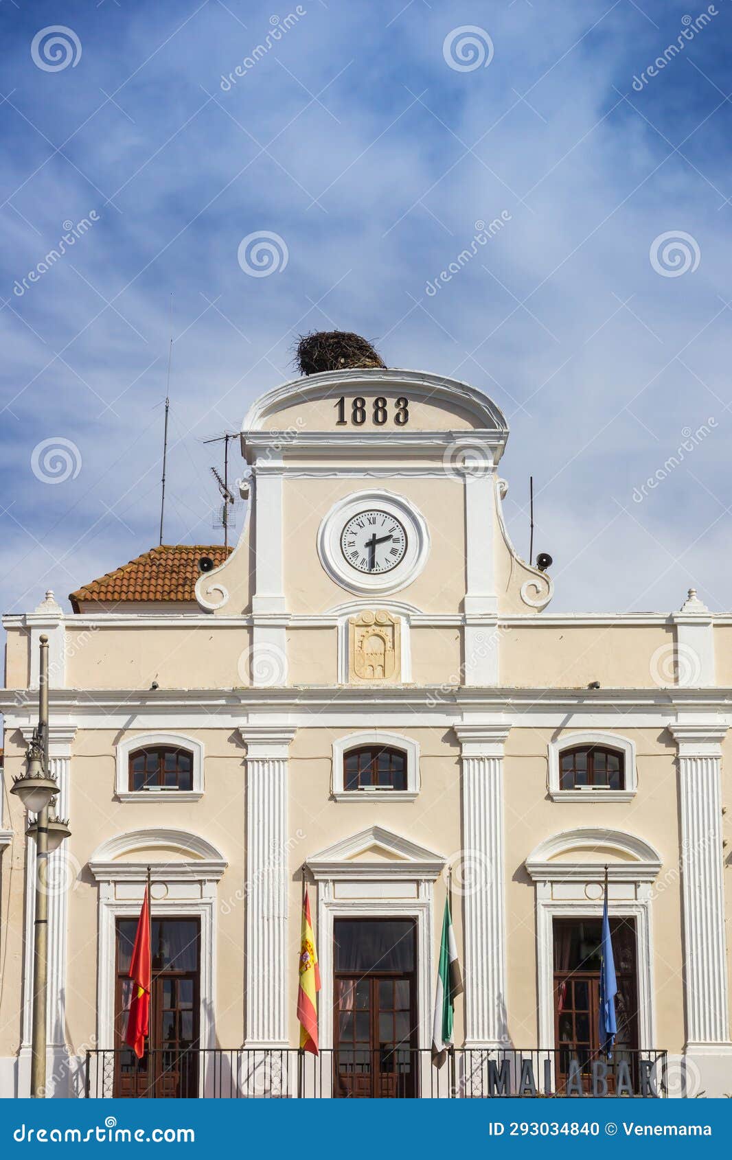 Front Facade of the Historic Town Hall in Merida Stock Photo - Image of ...