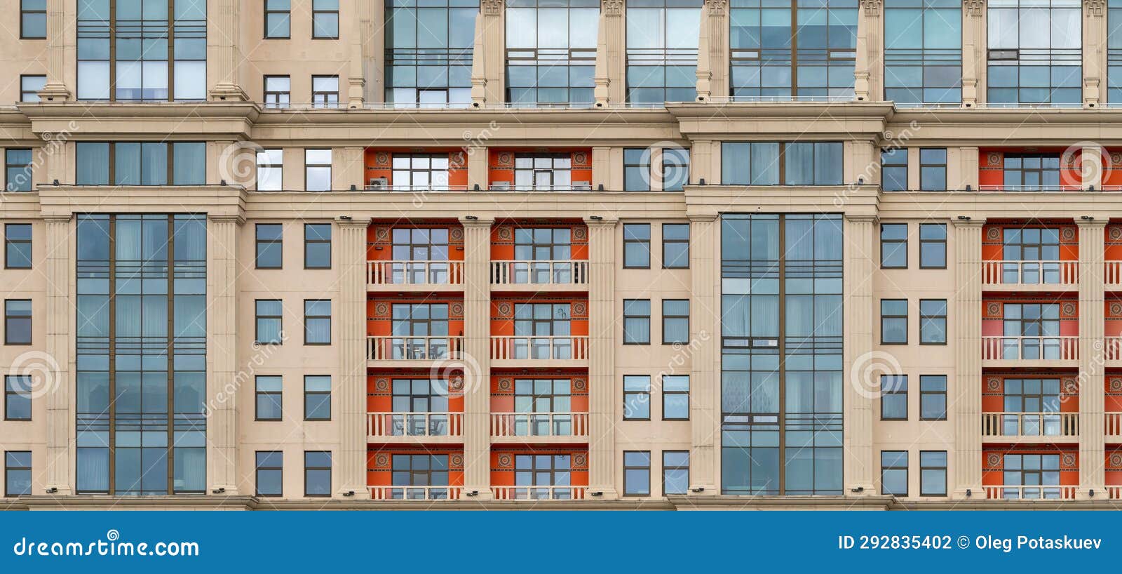 Front Facade of a Modern Building with Windows Stock Photo - Image of ...