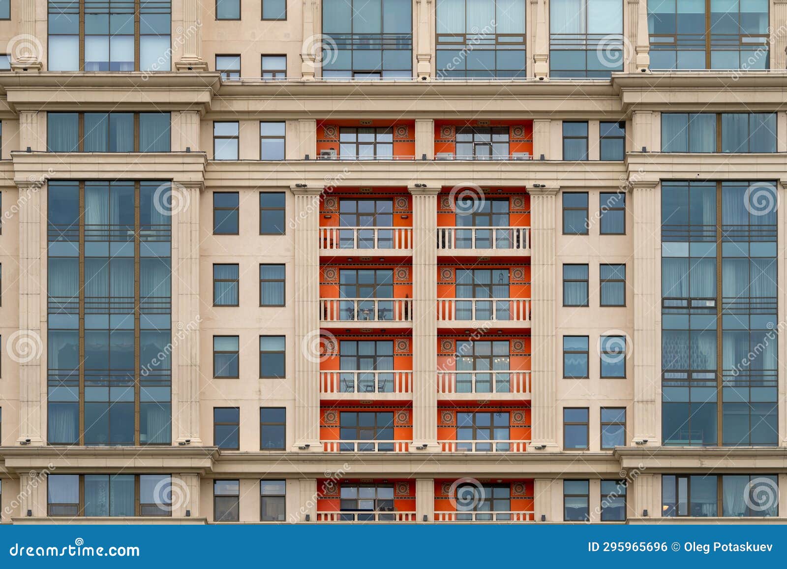 Front Facade of a Modern Building with Windows Stock Photo - Image of ...