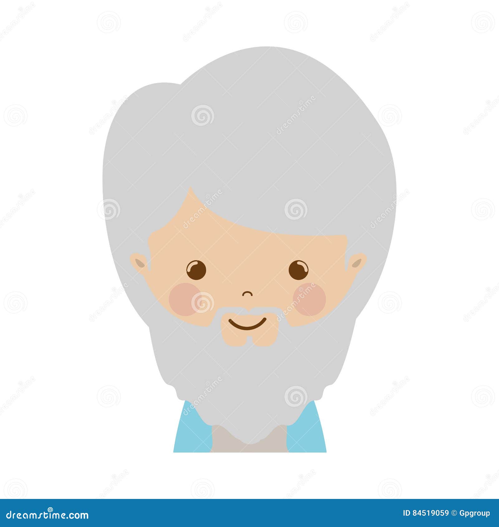 Front Face Wise Man Gaspar Cartoon Stock Vector - Illustration of ears ...