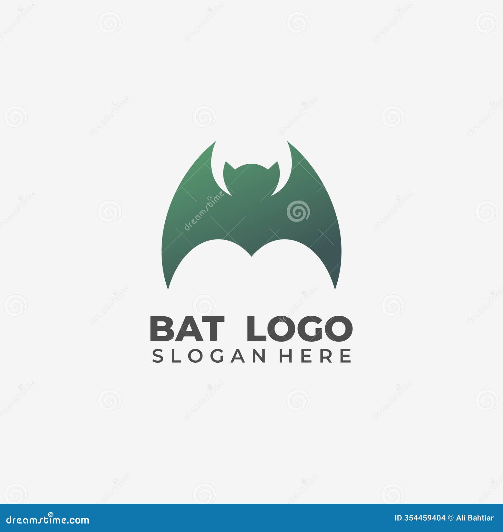 Front Facing Bat Logo Flat Style Vector Stock Vector - Illustration of ...