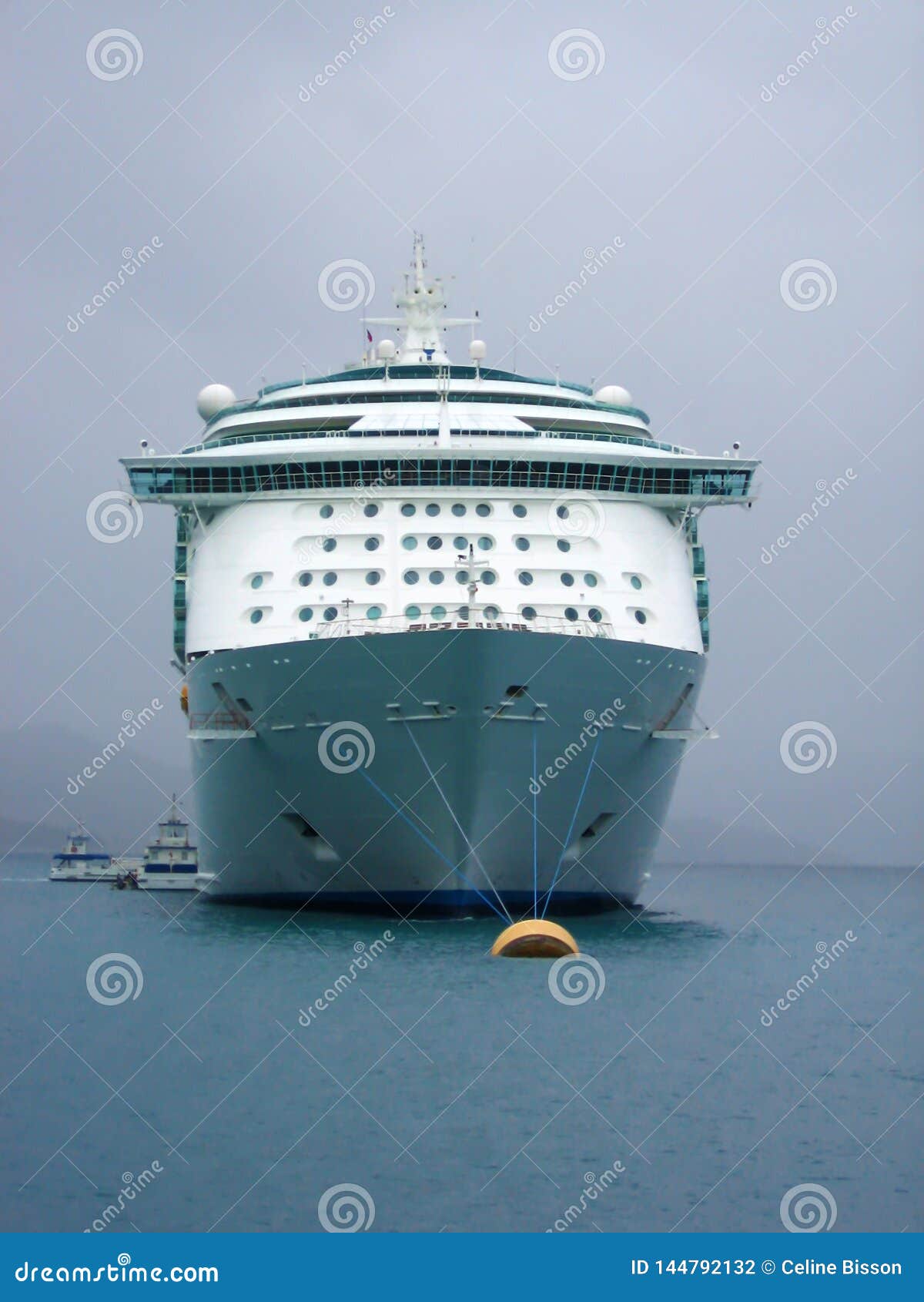 Front Facing Cruise Ship on a Foggy Day Stock Photo - Image of nautical ...