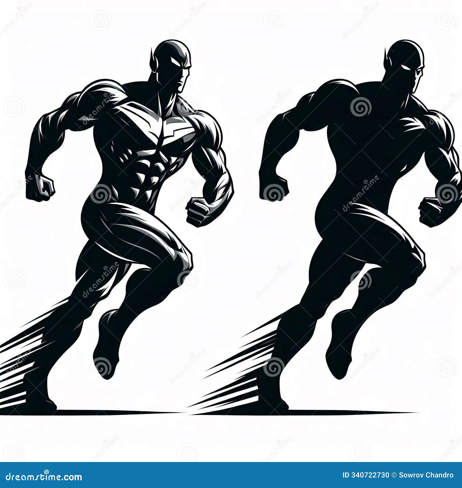 Shadow Streak Heroic Speed Unleashed Stock Illustration - Illustration ...