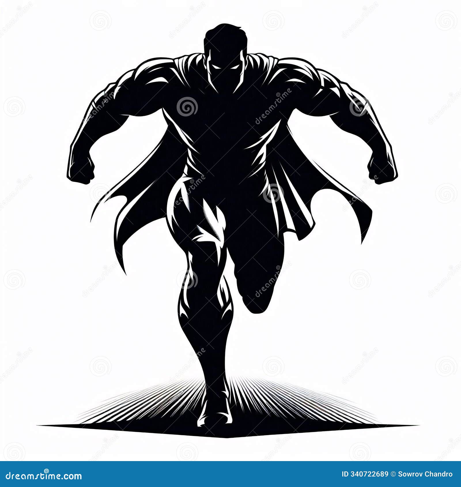 Power Surge:the Hero S High-Speed Charge Stock Illustration ...