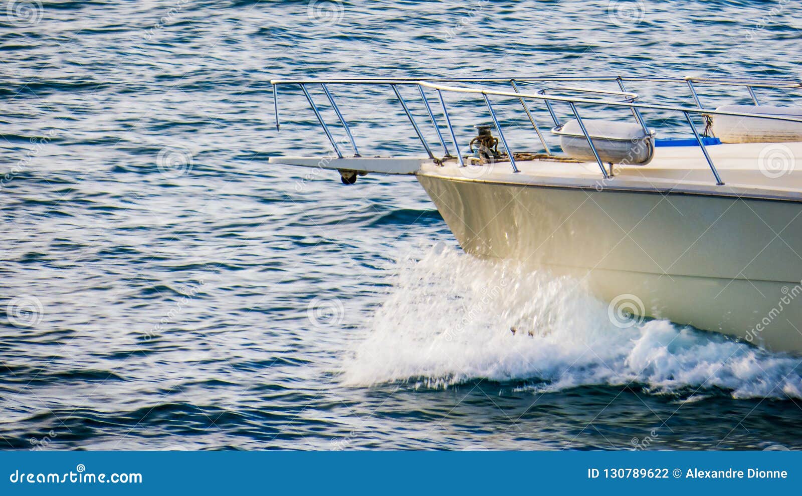 The Front of a Fast Motor Boat Over the Water Stock Photo - Image of ...