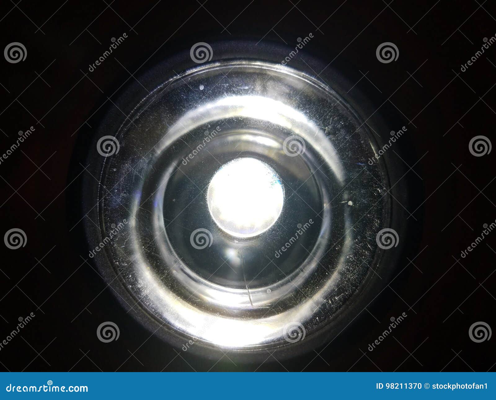 Front of a flashlight stock photo. Image of bright, bulb - 98211370