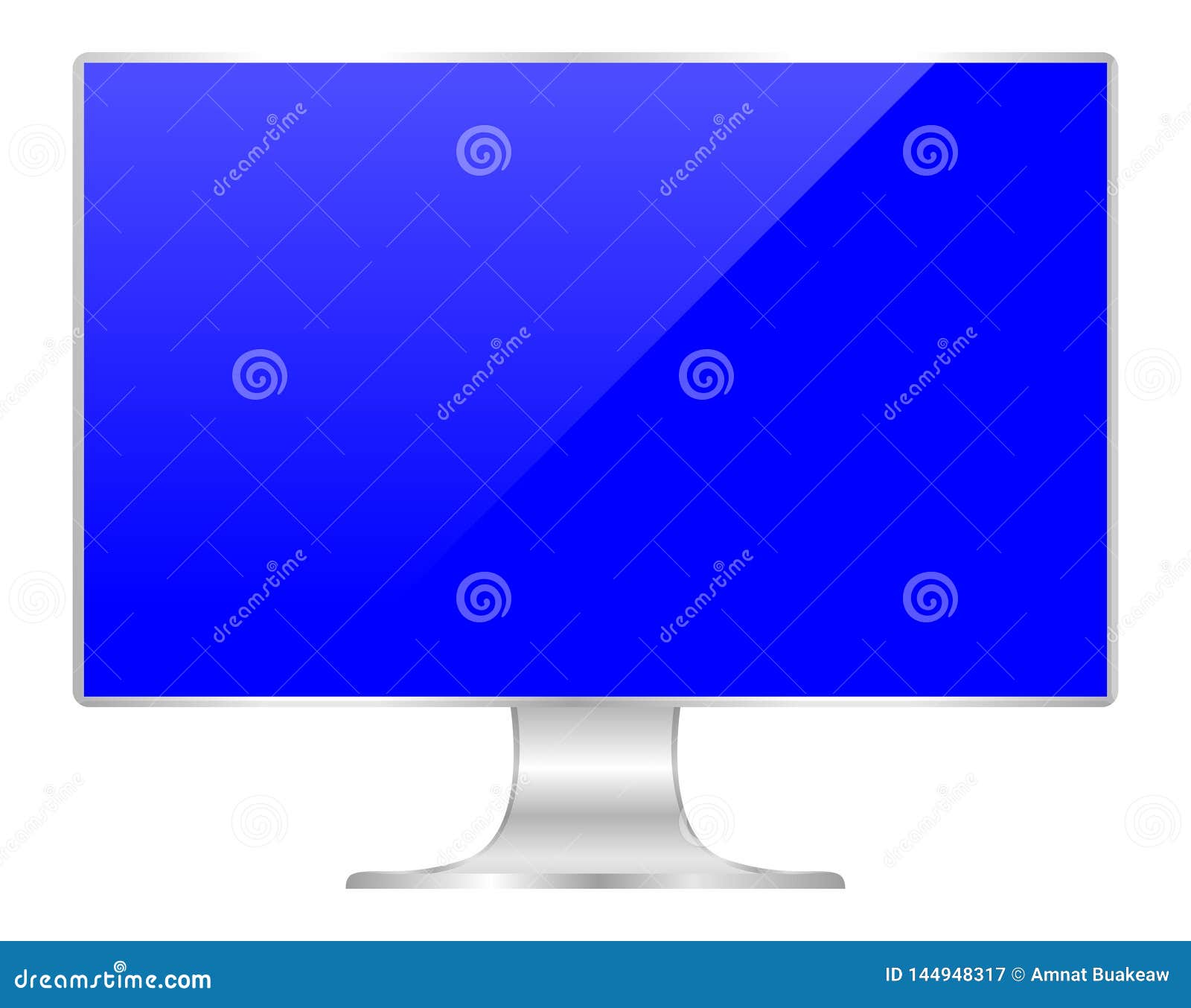 Front Of Flat Monitor Blue Screen Computer, Pc Display Digital Wide ... Front Of Flat Monitor Blue Screen Computer, Pc Display Digital Wide ...