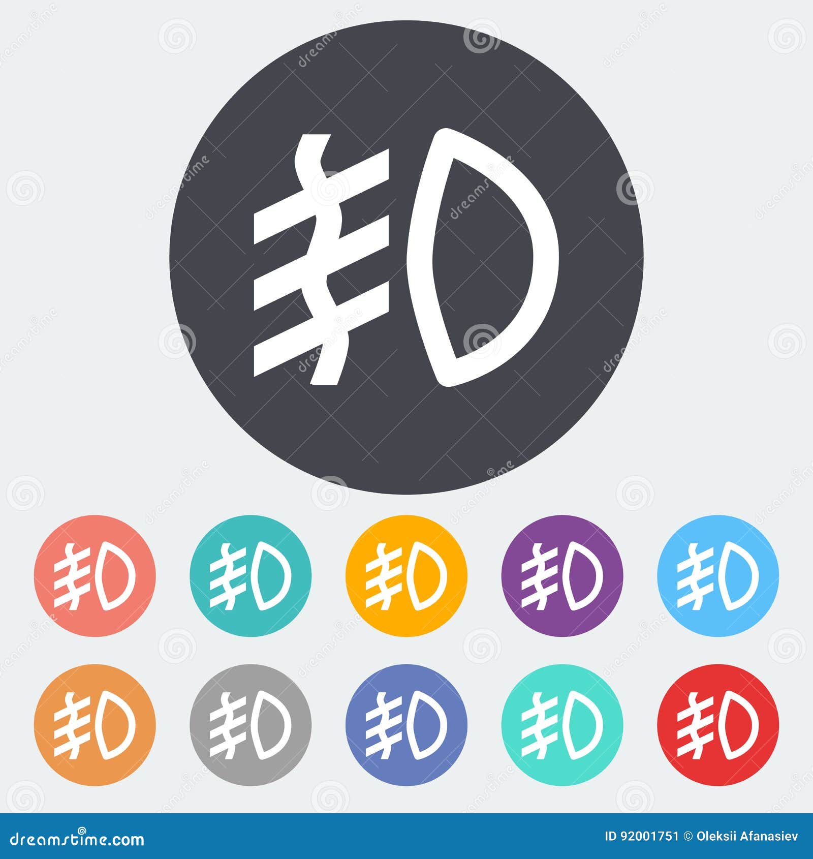 Front fog light stock vector. Illustration of icon, illuminate - 92001751