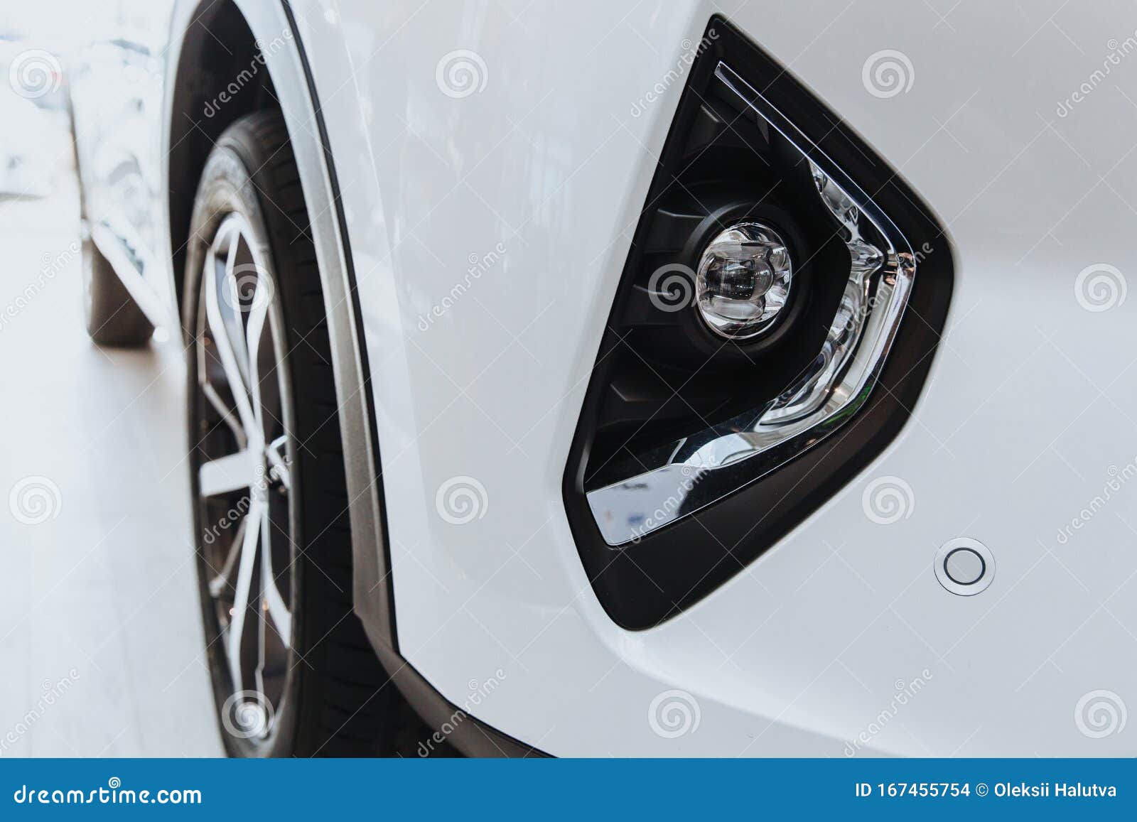 Front fog lights car. stock photo. Image of metallic - 167455754