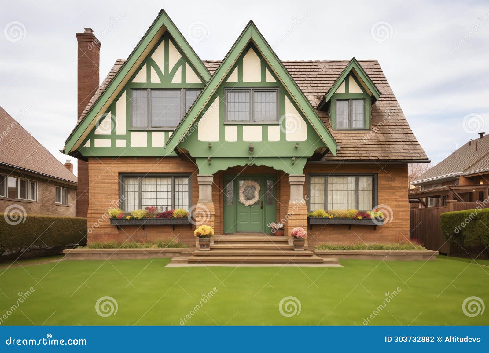 Brick Tudor Window Stock Photography | CartoonDealer.com #32435612