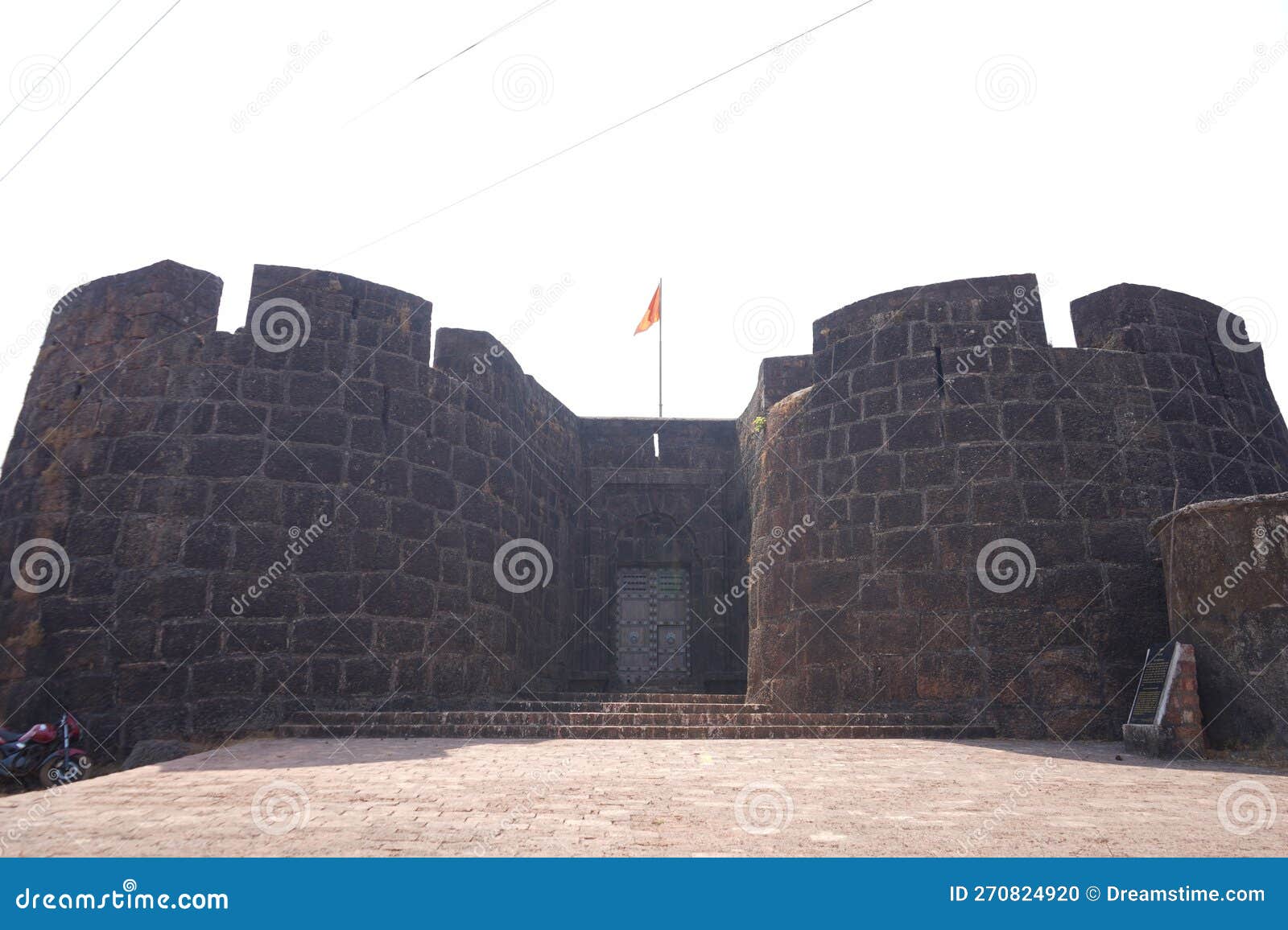 Front Gate of Bankot Fortress Stock Photo - Image of architecture ...