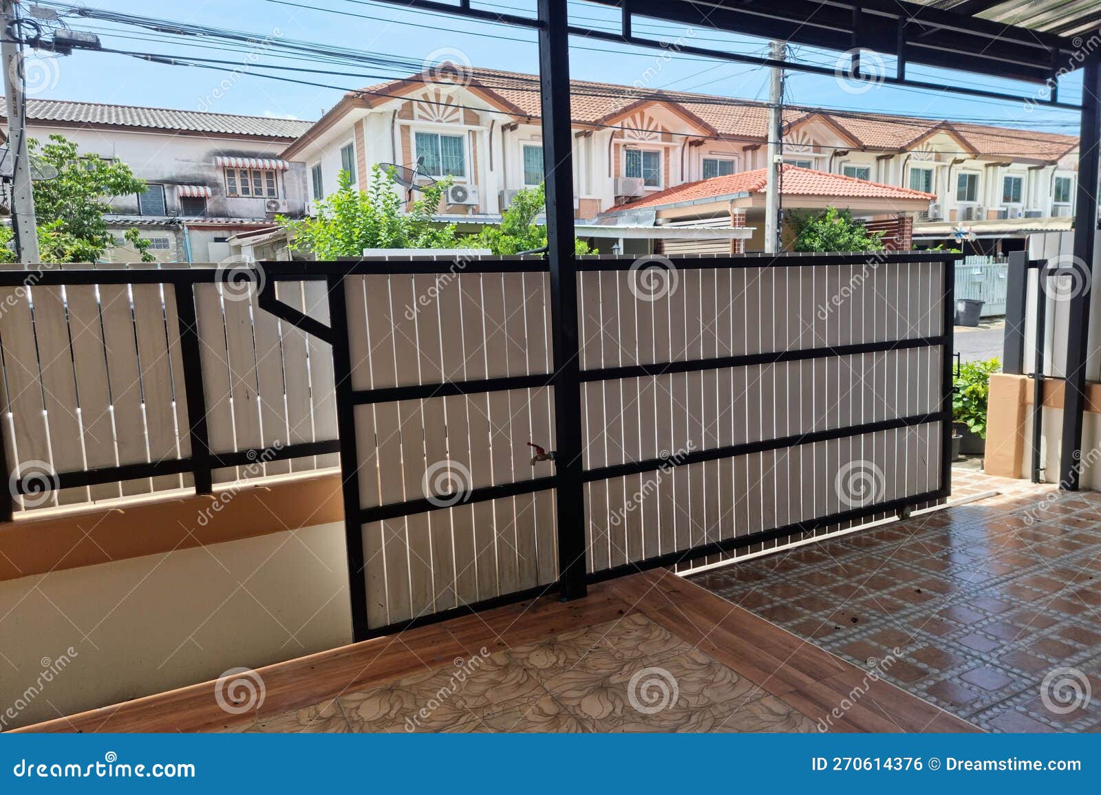 Front Gate on Design Background Stock Photo - Image of gate, style ...