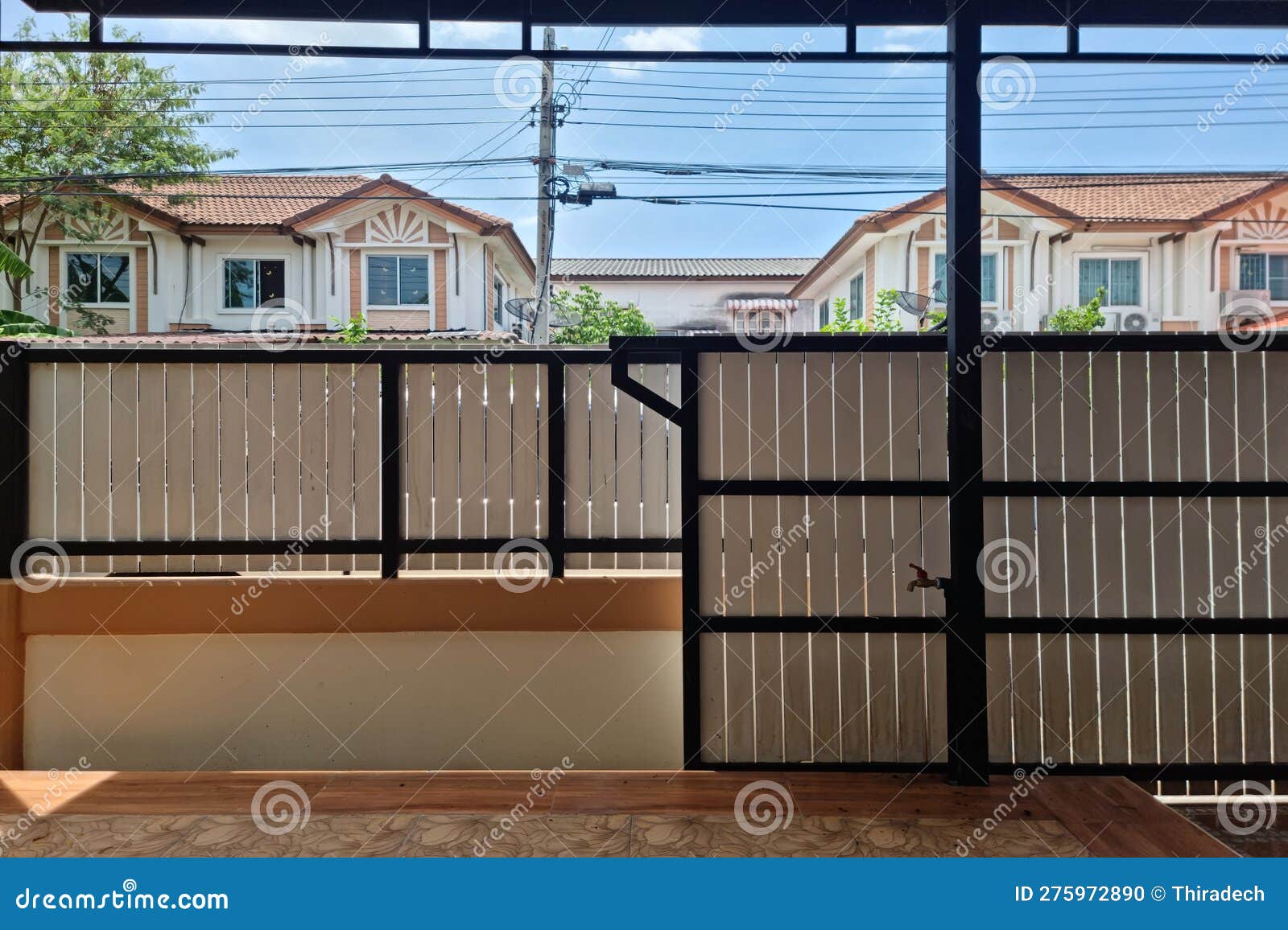 Front Gate on Design Background Stock Photo - Image of luxury, light ...