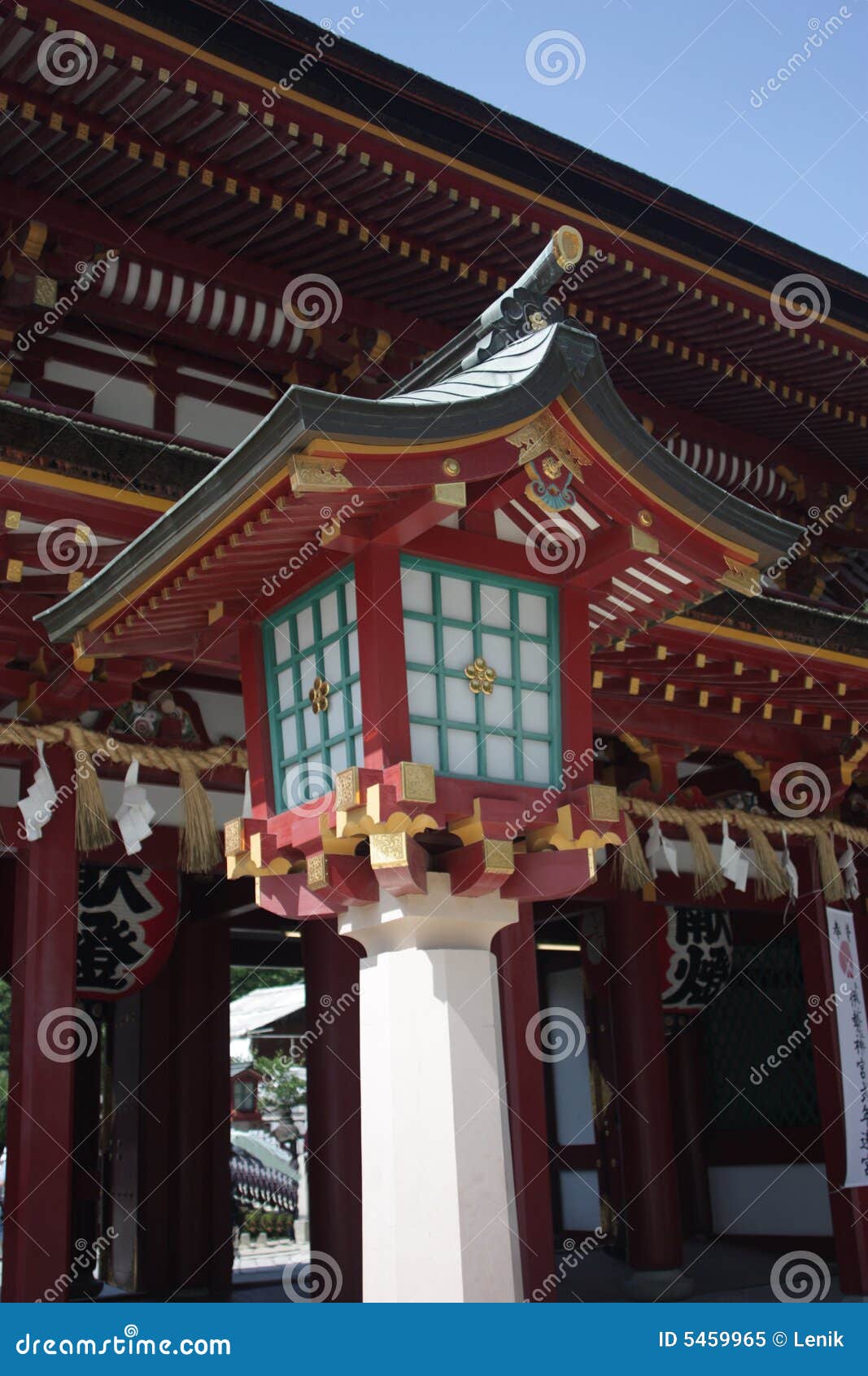 Front gate lantern stock image. Image of japan, shrine - 5459965