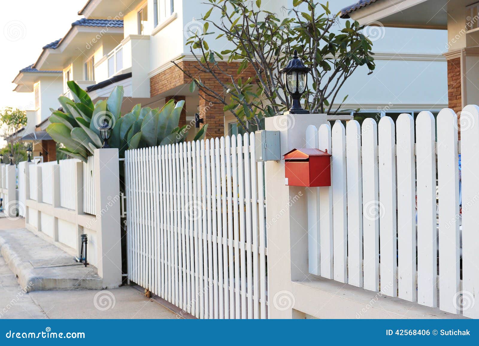 Front gate stock photo. Image of house, property, door - 42568406