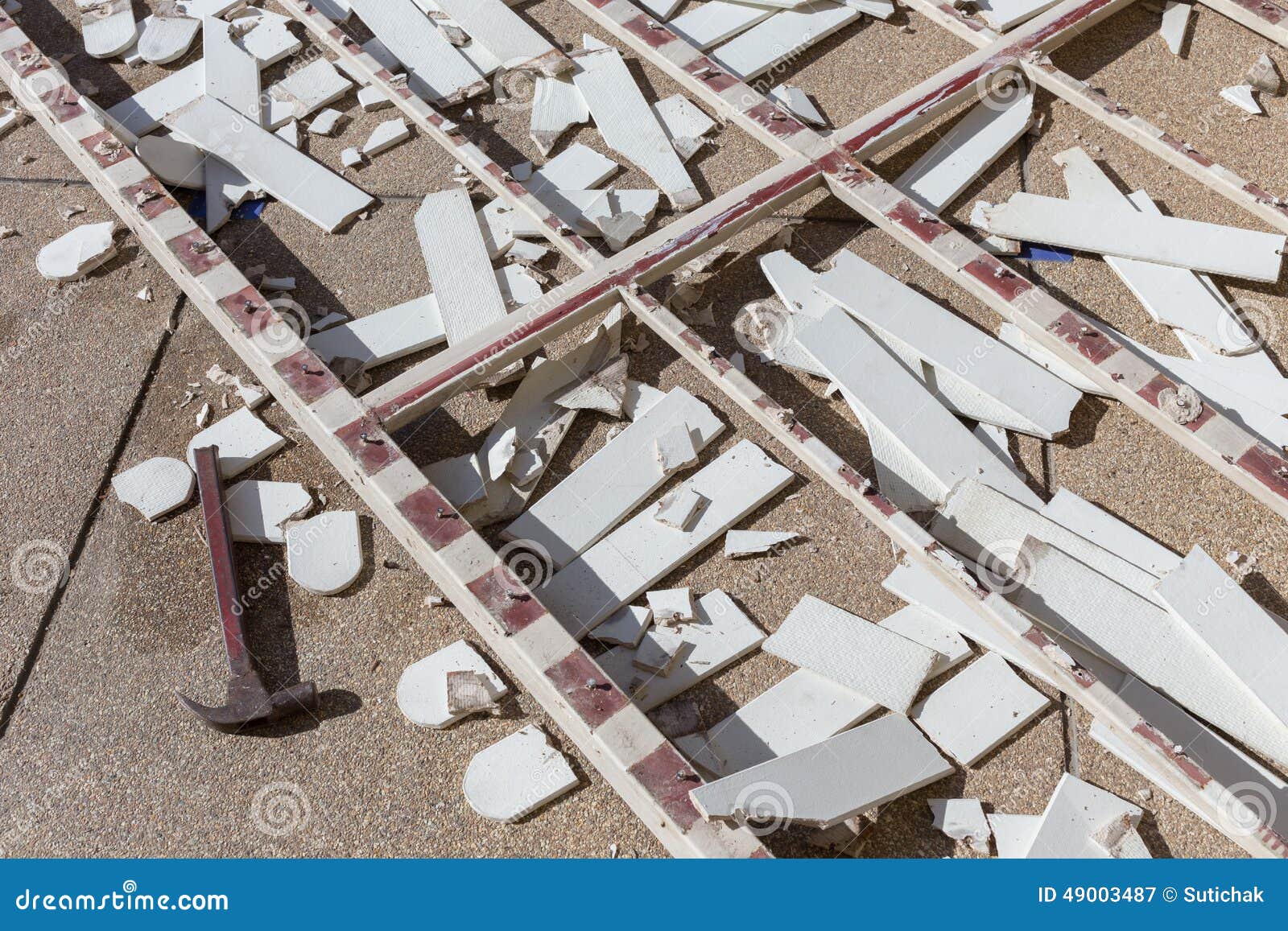 Front Gate Sliding Door Broken Stock Image - Image of gate, home: 49003487