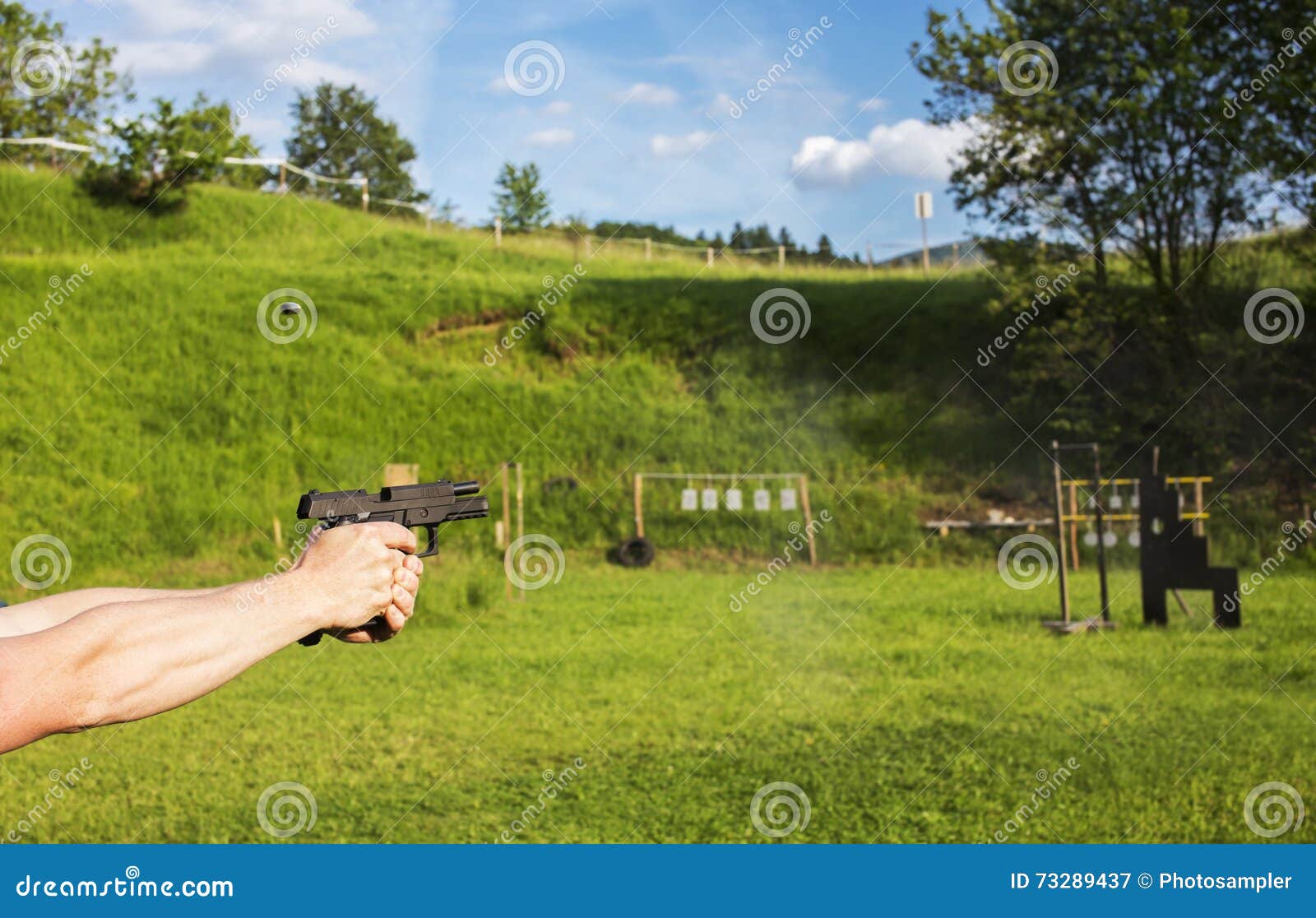 Front gun side stock image. Image of persons, material - 73289437