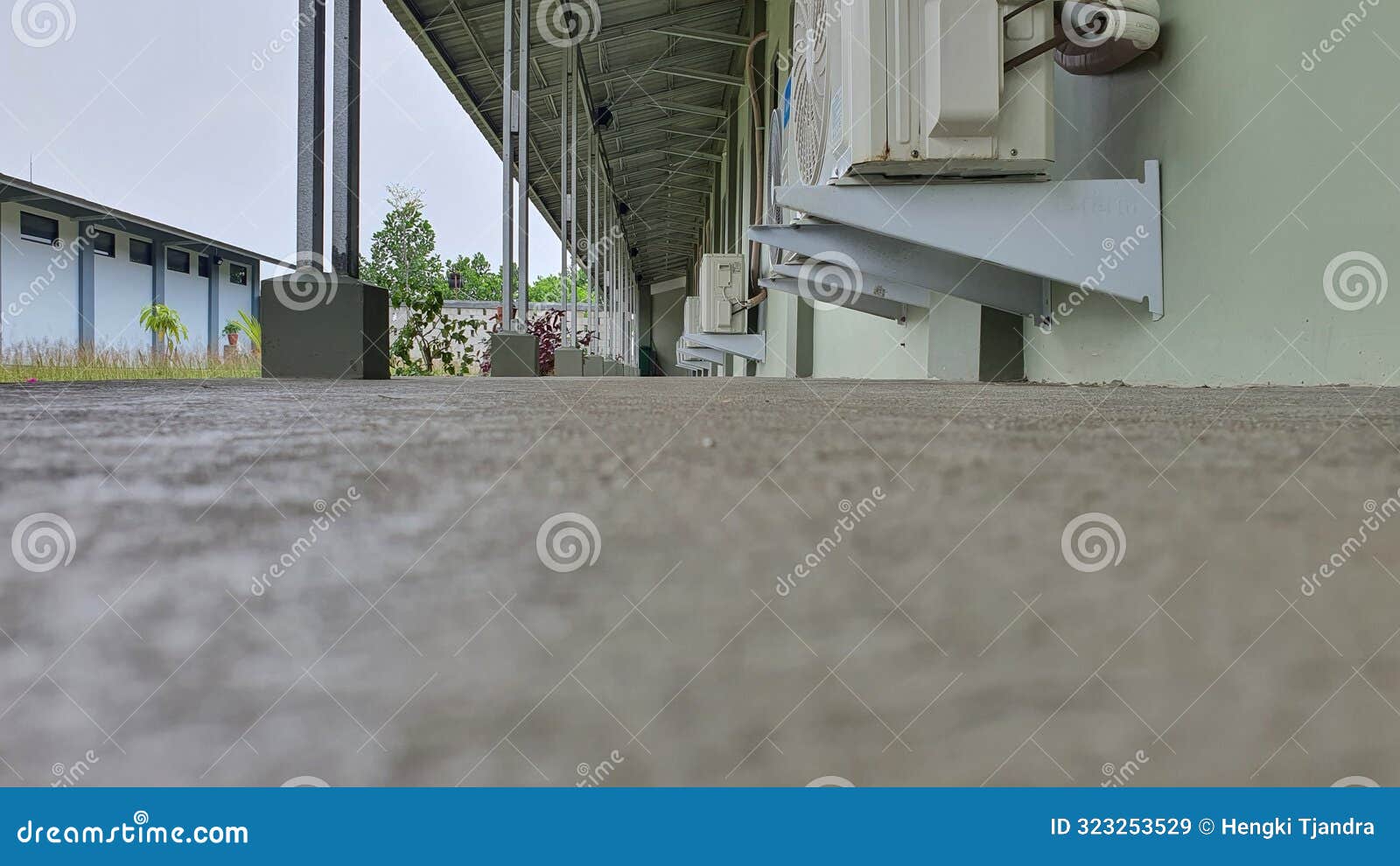 Front Hallway or Front Corridor of the Building, Concrete Floor Stock ...