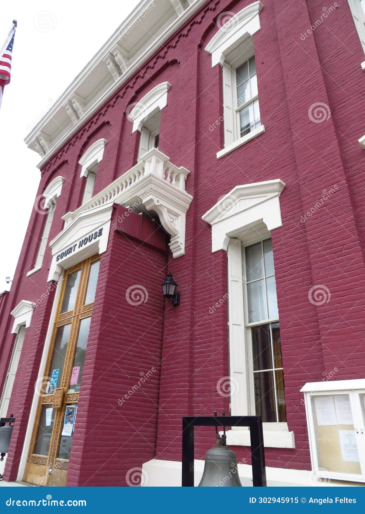 Red Brick Courthouse By Tree Stock Photo | CartoonDealer.com #191741502