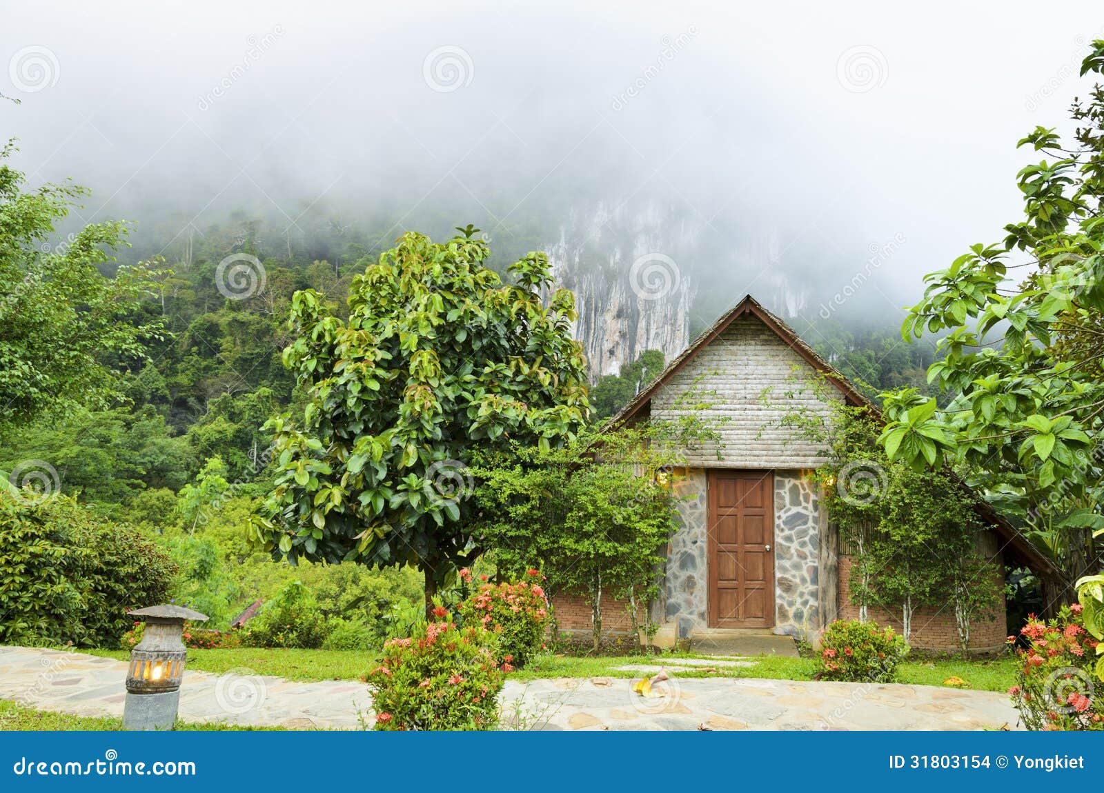 Front home in the morning stock photo. Image of pavement - 31803154