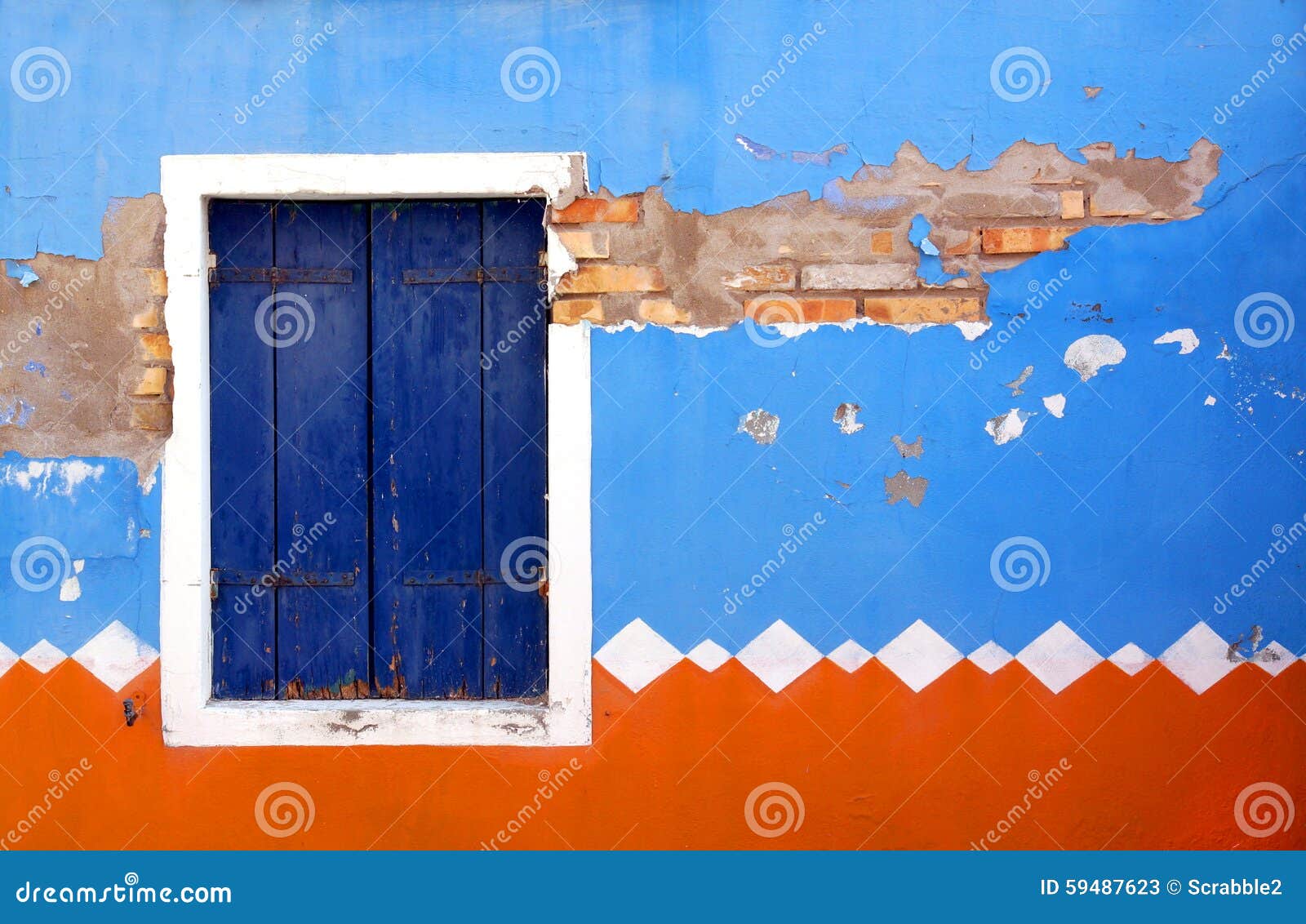 Front of a House Painted in Traditional Patterns Stock Image - Image of ...