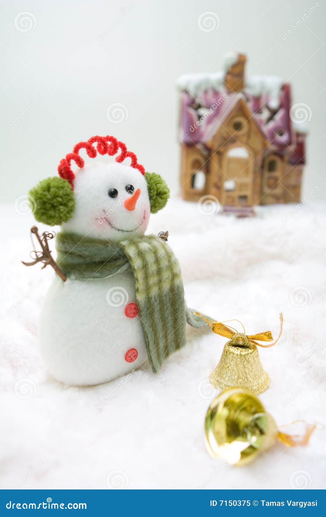 Front house snowman stock image. Image of cold, holiday - 7150375