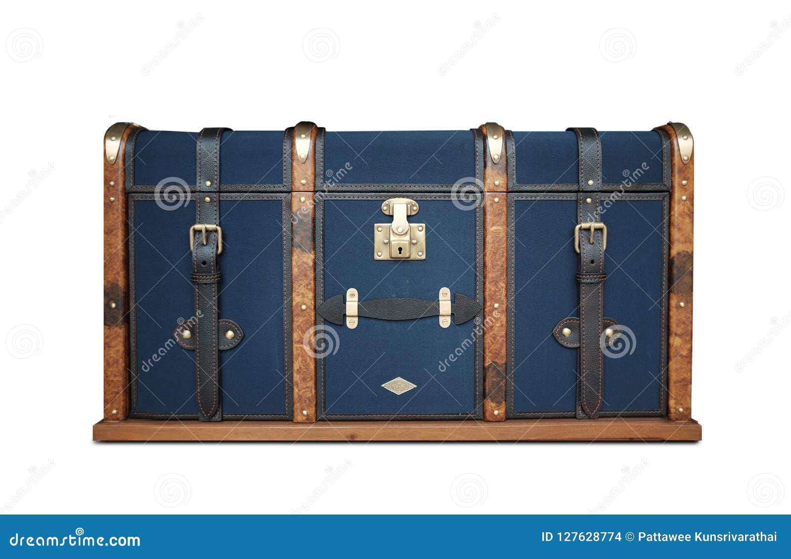 Front Image Of A Luxtury Chest Isolated On A White Background. Stock ...