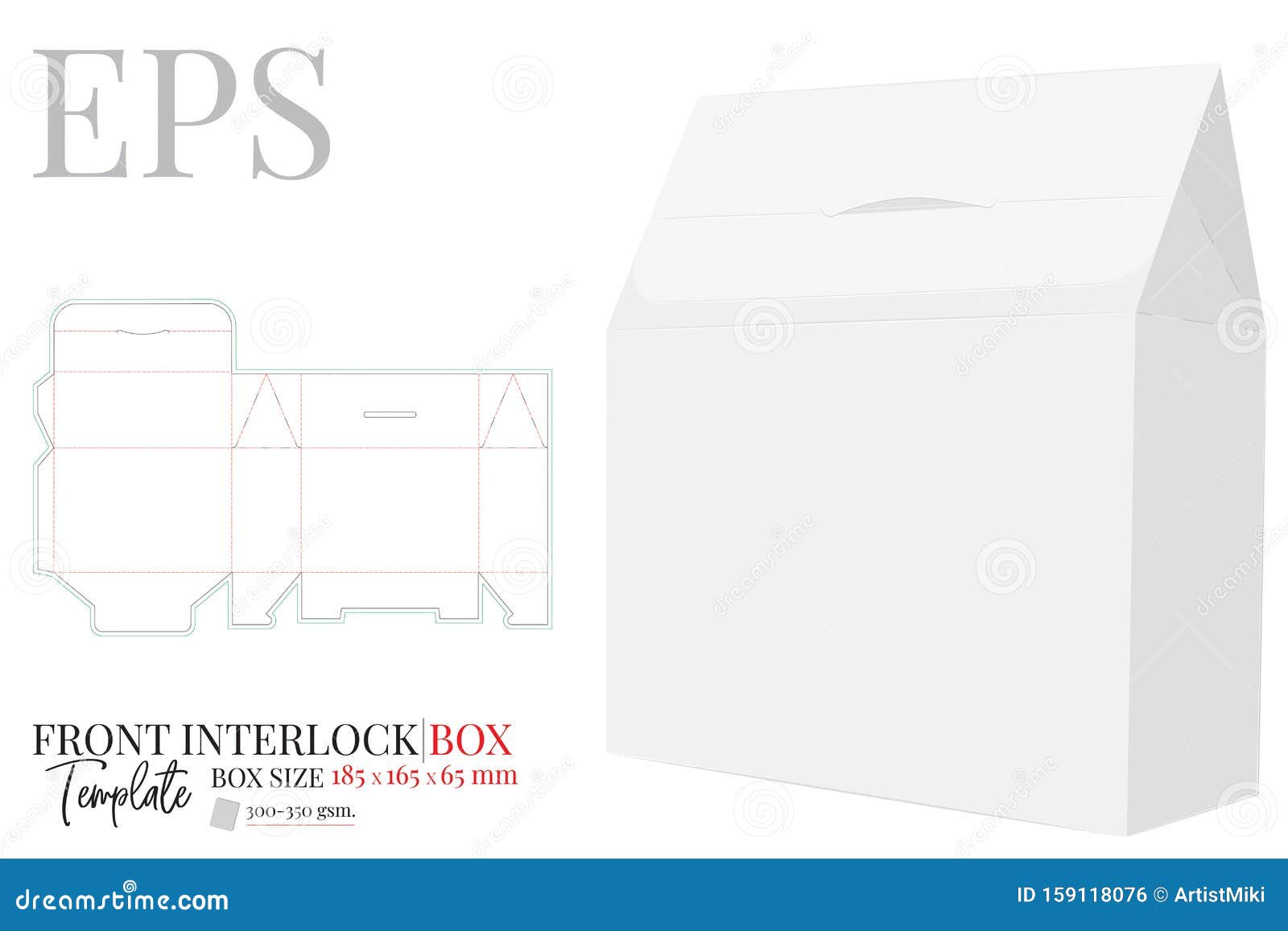 Front Interlock Box, Vector, Template with Die Cut / Laser Cut Lines ...