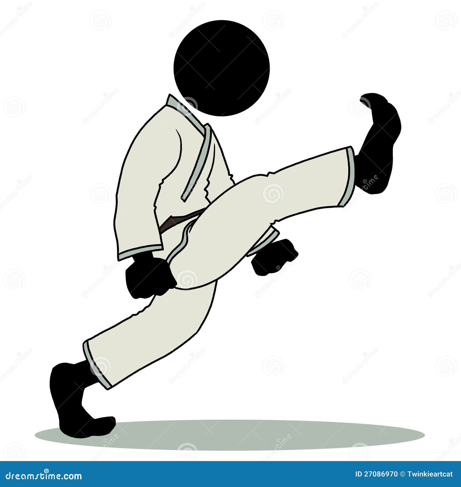 Front kick stock illustration. Illustration of clipart - 27086970