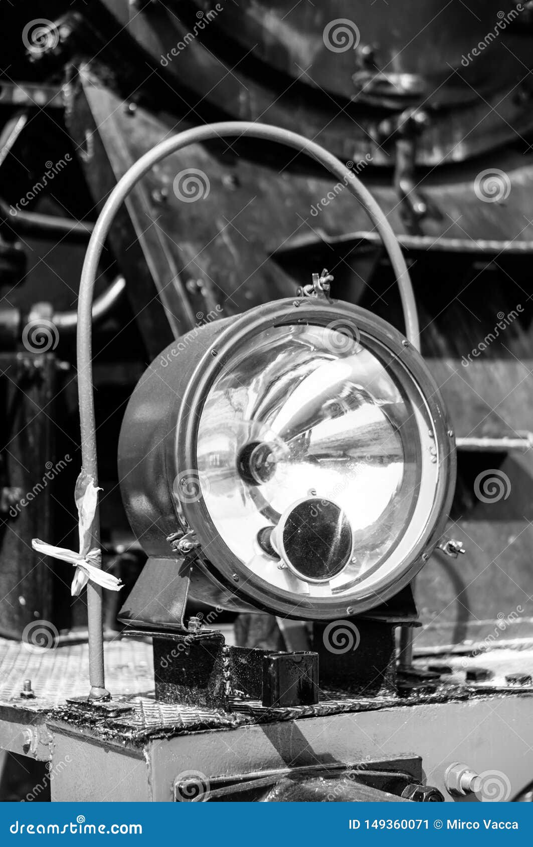 Front lamp of a train. stock image. Image of locomotive - 149360071