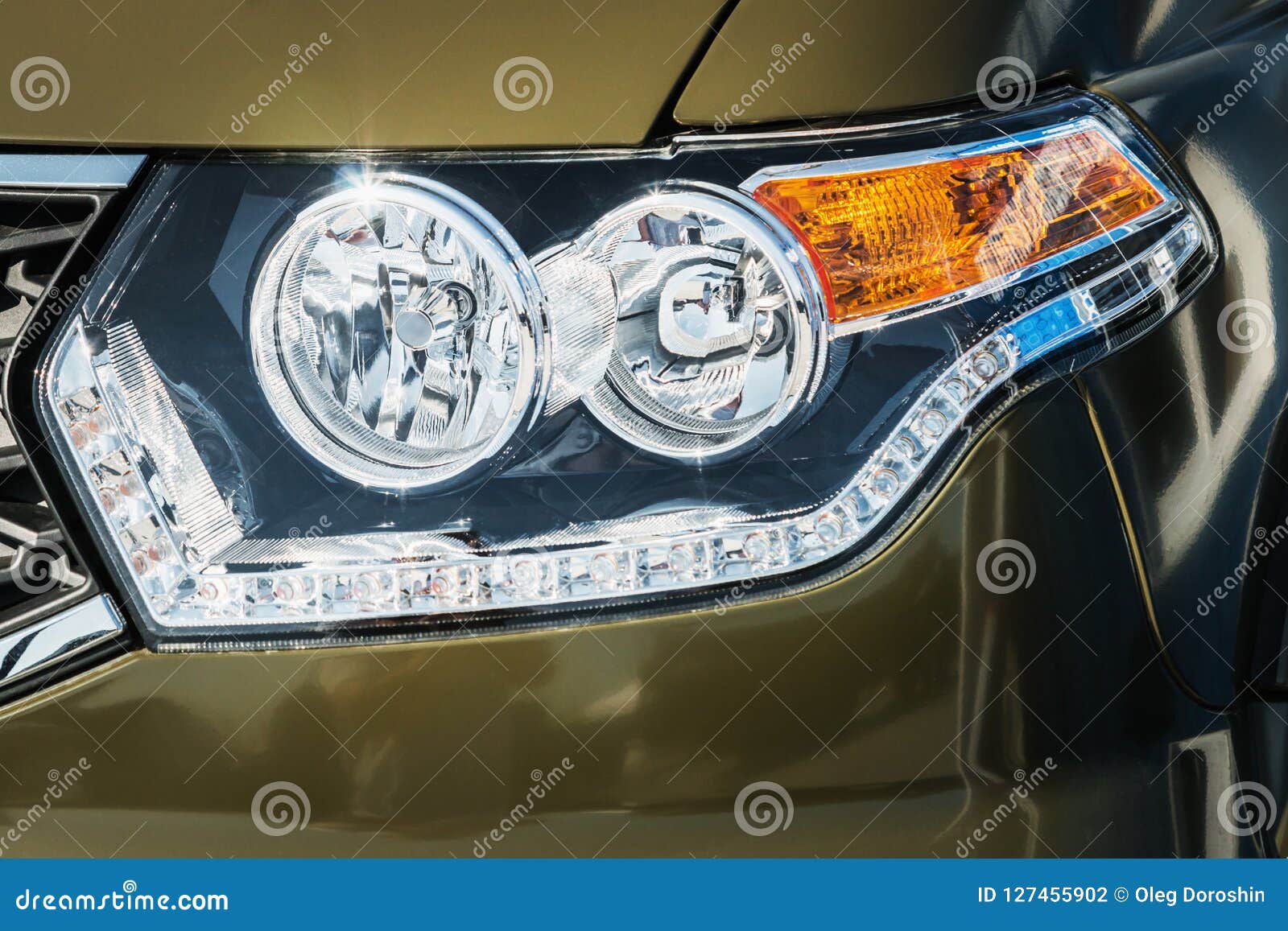 Front Led Car, SUV or Truck Headlight Stock Photo - Image of face ...