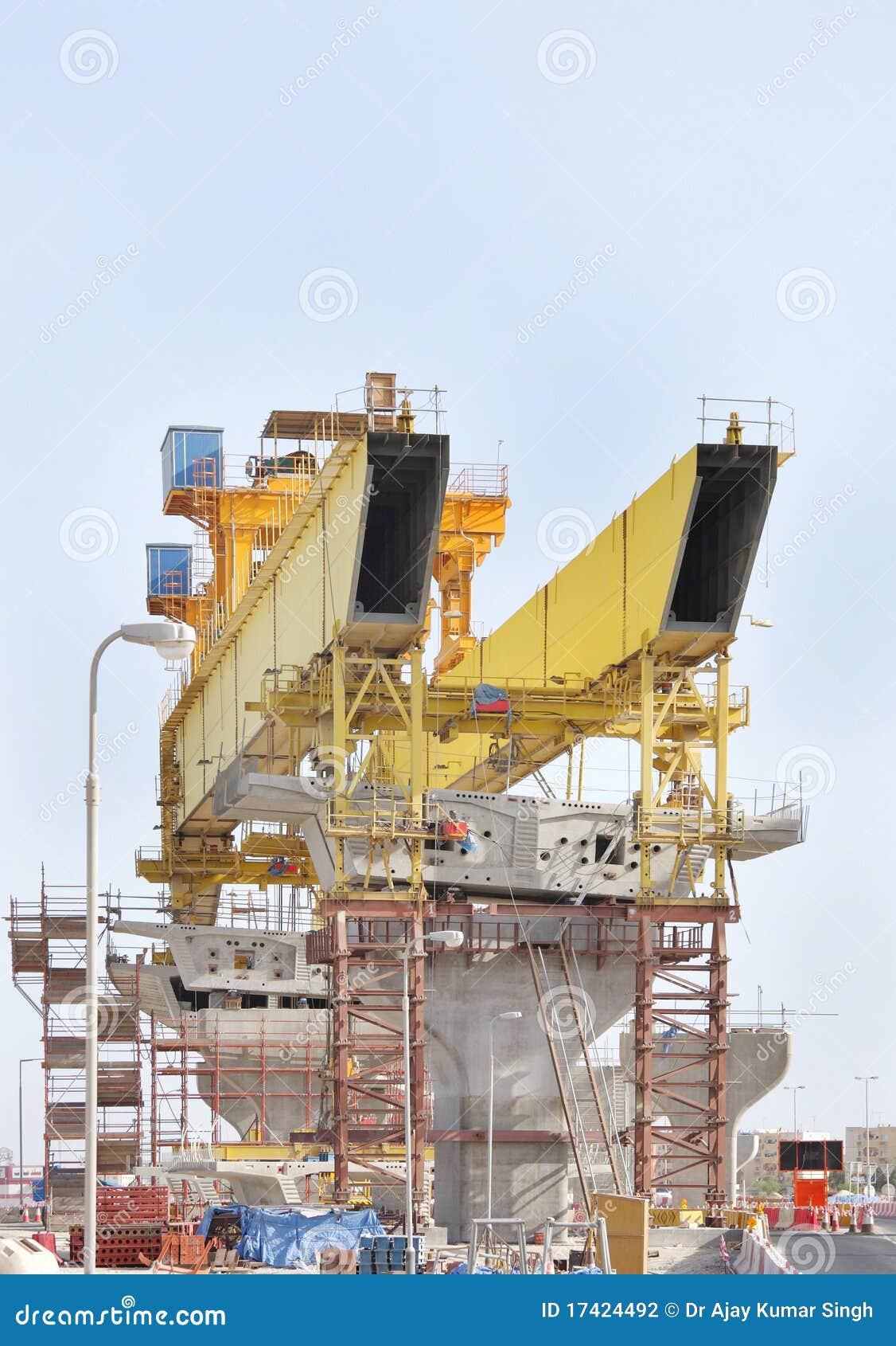 Front Legs of Giant Launching Girder Stock Photo - Image of bridge ...