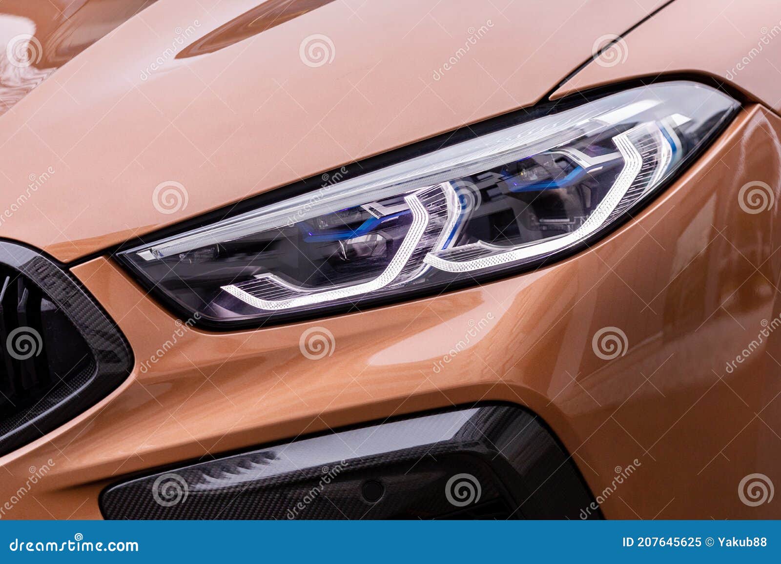 Front light of a car stock image. Image of front, lights - 207645625