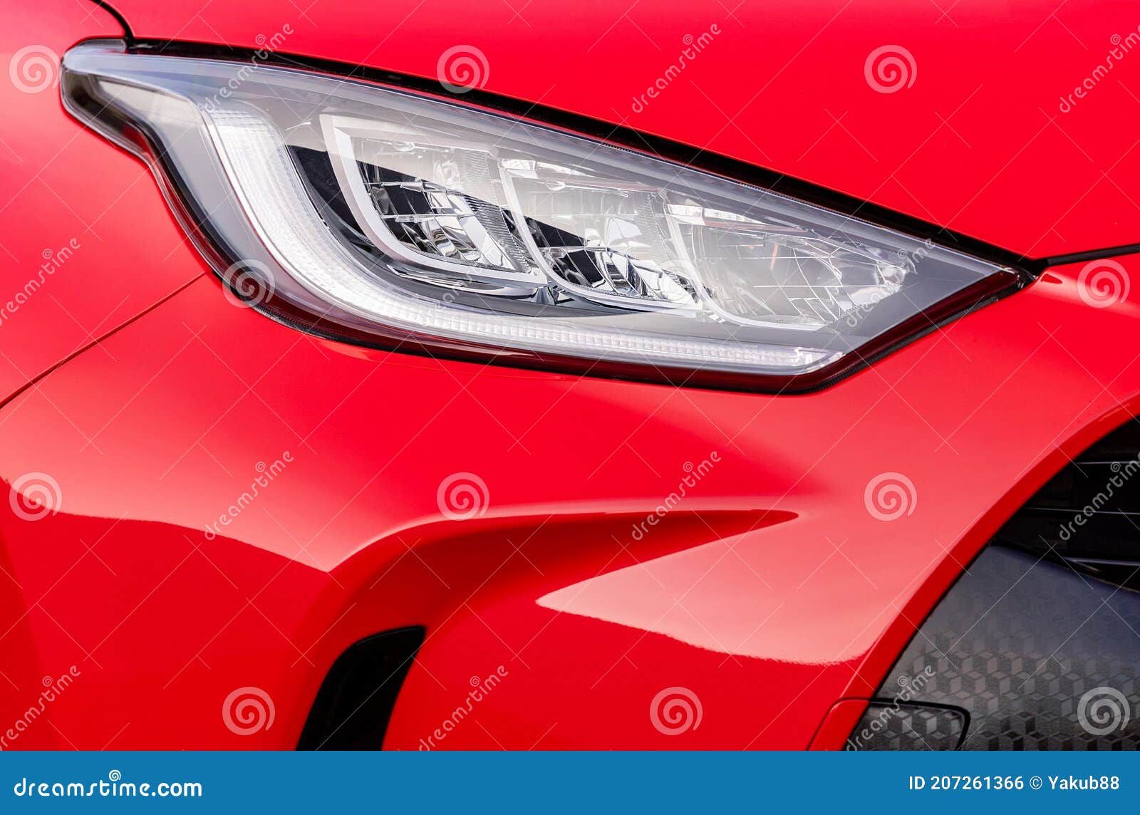 Front light of a car stock photo. Image of design, auto - 207261366