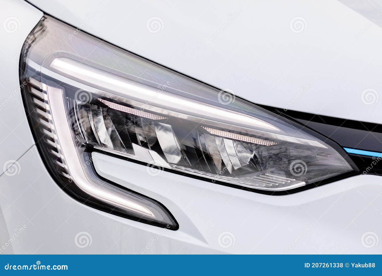 Front light of a car stock photo. Image of lights, front - 207261338